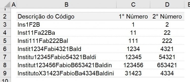 Extrair Números No Ms Excel Com Fórmulas Fabio Baldini